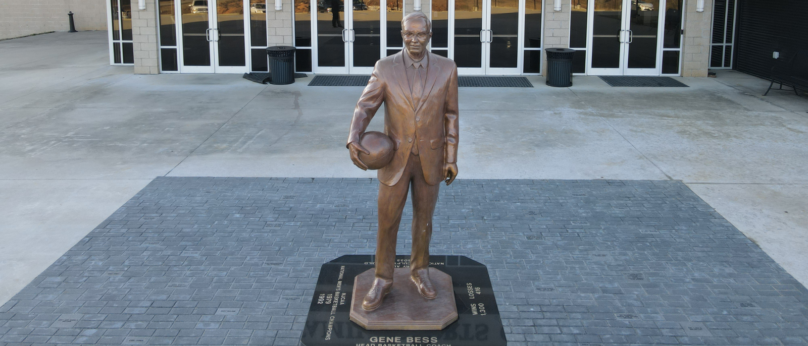 Gene Bess Statue Brick Walk - Three Rivers College
